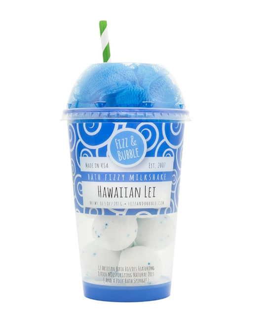 Bath Fizzy Milkshake - Hawaiian Lei - Fizz & Bubble – Good Earth Beauty
