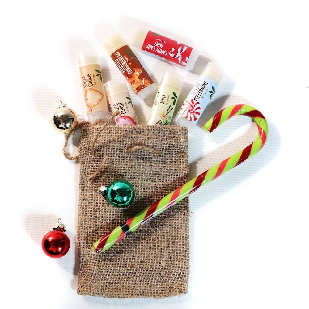 Lip Balm Natural set of 6 Holiday Candy Cane and more Good Earth Beaut ...