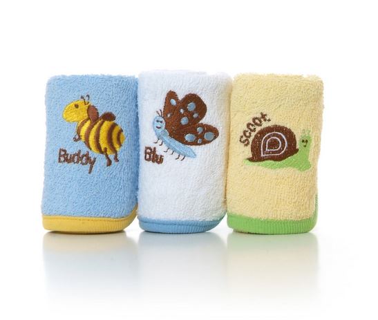 Cotton Wash Cloths - Baby Care - Set of 3 Little Twig – Good Earth Beauty